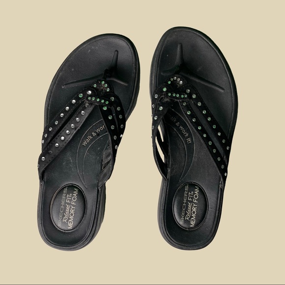 Skechers | Shoes | Skechers Rhinestone Sandals | Poshmark